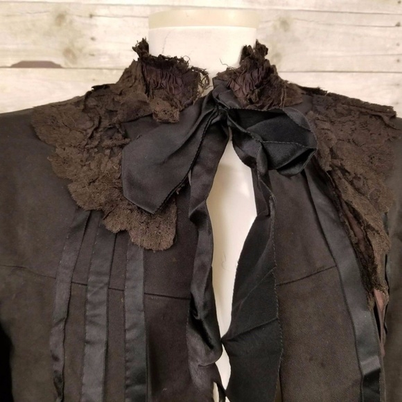 Vintage | Jackets & Coats | Vintage Victorian 88s Black Cape Black Lace ...